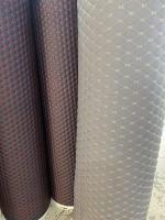 China Free Sample PVC Faux Artificial Synthetic Leather Embroidery Quilted Leather Fabric with Foam for Car Seat Furniture Sofa for sale