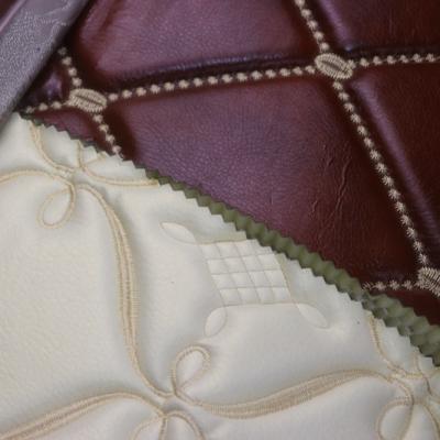 China Non Weven Embroidered Custom Fashion Hot Selling  Leather with Foam for Car Floor for sale