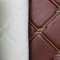 China Hot Selling Fashion Embroidered Pattern PU PVC Faux Artificial Synthetic Leather Fabric for Car Upholstery Bags Garments for sale