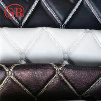 China Factory Price Custom Embossed Embroidered PVC Synthetic Leather for Car Seat Cover Bag Ornament Making for sale