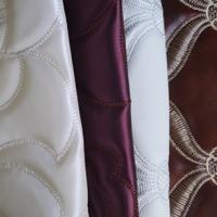 China High Quality PU Leather Upholstery Custom Fashionable Embroidered Foam Stretchable Bags for Sofa Home Outdoor Garments Textiles for sale