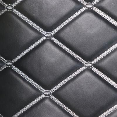 China Custom Embroidered Fashion Leather Thickened Waterproof PU with Foam Stretchable for Car Upholstery Bags Garments Outdoor Use for sale