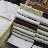 China Custom PU Soft Leather Fabric Embroidered Car Upholstery with Foam Stretch Blackout Feature for Bags Garments Outdoor Use for sale