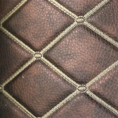 China Hot Selling Fashion Custom Embroidered Car Upholstery Leather with Foam for sale