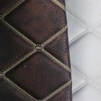 China Hot Selling Fashion Custom Embroidered Car Upholstery Leather with Foam for sale