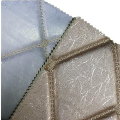 China Custom Hot Selling Fashion Embroidered Leather with Foam for Car Upholstery for sale