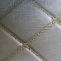 China Custom Hot Selling Fashion Embroidered Leather with Foam for Car Upholstery for sale