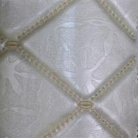 China Custom Hot Selling Fashion Embroidered Leather with Foam for Car Upholstery for sale