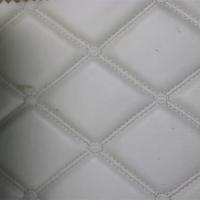 China Custom Hot Selling Fashion Embroidered Leather with Foam for Car Upholstery for sale