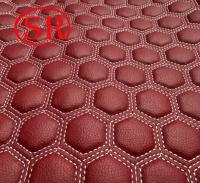 China Comfortable Premium Waterproof Embroidery Synthetic Leather Fabric for Car Seat Mat Bag Upholstery for sale
