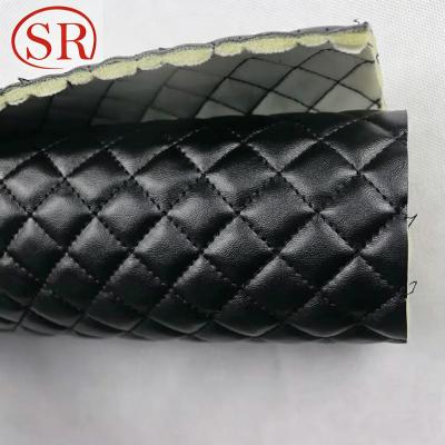 China Budget Friendly in Stock Colorful Quilted Embroidery PU Faux Leather for Sofa Home Decoration Use for sale