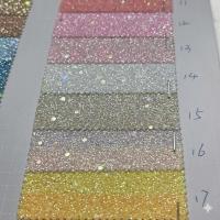 China Waterproof Anti-Mildew Synthetic Glitter Leather PU Material 0.8mm Thick Shoe Upper Bag Decorative for sale