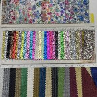 China Low MOQ Glitter PU Synthetic Leather in New Design for sale