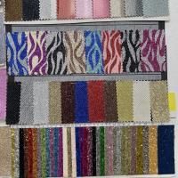 China Low MOQ Glitter PU Synthetic Leather in New Design for sale
