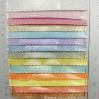 China Classic Eco-Friendly Embossed Hot Selling Color Printed Tulle Glitter Fabric Leather for Girls Shiny Stone Shoes and Wallet for sale