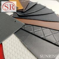 China PU PVC Synthetic Leather for Sofa Automotive Interior Bags Garments Decorative Items Outdoor Use Embossed Pattern Stretch for sale