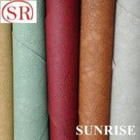 China Embossed Synthetic PU Leather Raw Material Crocodile Check Floral Pattern Faux Leather for Bags Shoes for sale