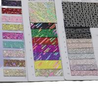 China Classic Hot Selling  Color Printed Tulle Glitter Fabric Leather for Girls Shiny Stone Shoes and Wallet for sale