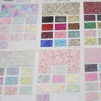 China Classic Hot Selling  Color Printed Tulle Glitter Fabric Leather for Girls Shiny Stone Shoes and Wallet for sale