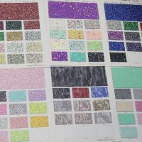 China Classic Hot Selling  Color Printed Tulle Glitter Fabric Leather for Girls Shiny Stone Shoes and Wallet for sale