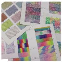 China Vinyl Bright 3d rainbow Chunky Free Sample Wholesale Glitter Fabric  Leather for sale