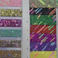 China Bulk New Style Design Soft Vinyl Sparkly Shiny PU Chunky Glitter Wholesale Faux Leather Sheets for sale