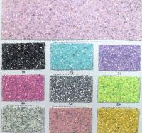 China Sparkly Shiny Synthetic Vinyl PU Glitter Fabric Sheets Chunky Faux Leather for Shoes Bags Bow Crafts for sale