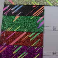 China Sparkly Shiny Synthetic Vinyl PU Glitter Fabric Sheets Chunky Faux Leather for Shoes Bags Bow Crafts for sale