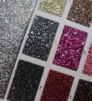 China Sparkly Shiny Synthetic Vinyl PU Glitter Fabric Sheets Chunky Faux Leather for Shoes Bags Bow Crafts for sale