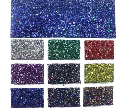 China Waterproof Glitter Sparkle PU Synthetic Leather Products for Shoes Bags Package Box Decorative for sale