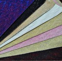 China Decoration Bag Shoes Vinyl Shiny Metallic Hexagon Sparkling Faux Mixed Colors Stocks Glitter Fabric for sale