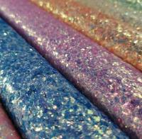 China 3D Metallic Mix Color Soft Clay Chunky Glitter Leather Fabric for Hairbow Garments Shoes Bags for sale