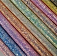 China 3D Metallic Mix Color Soft Clay Chunky Glitter Leather Fabric for Hairbow Garments Shoes Bags for sale