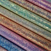 China Bag Shoes Decoration  Vinyl Shiny Metallic Colorful Sparkling Synthetic Chunky Glitter Leather Fabric for sale