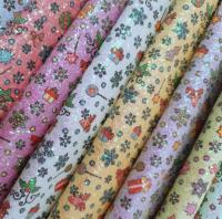 China Funny New Fresh Coming Design Digital Colorful Glitter Fabric Artificial Leather for Decoration for sale