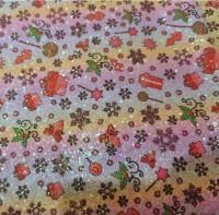 China Funny New Fresh Coming Design Digital Colorful Glitter Fabric Artificial Leather for Decoration for sale
