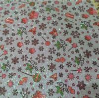 China Funny New Fresh Coming Design Digital Colorful Glitter Fabric Artificial Leather for Decoration for sale