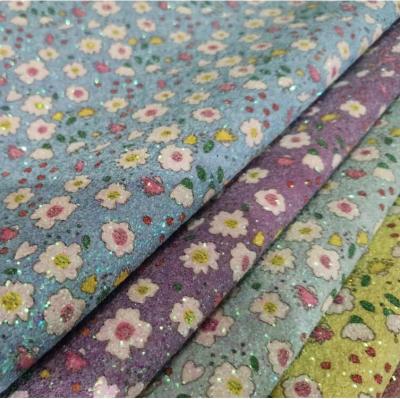 China PU Glitter Leather for Various Decorative Good Price Stretch Blackout Wicking Leather for Sofa Garments Outdoor Home Textiles for sale