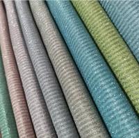 China New Design Vinyl Holographic Metallic 3D Reflective Chunky Glitter Leather Fabric Durable PU for Sofas Garments Outdoor Stretch for sale