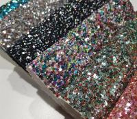 China Wholesale Exquisite Breathable Sustainable Gold Stamp Glitter PU Synthetic Leather Bags Sofas Garments Outdoor Home Textiles for sale