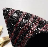 China Shiny Colors PU Glitter Shoes Materials Leather Fabric for sale