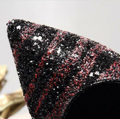 China Shiny Colors PU Glitter Shoes Materials Leather Fabric for sale