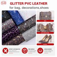 China Hot Sell Fashion Chunky Glitter Artificial Leather Fabric for Dresses Bag Shoe Hair Pin Decoration for sale