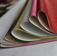 China Hot Sell Fashion Chunky Glitter Artificial Leather Fabric for Dresses Bag Shoe Hair Pin Decoration for sale
