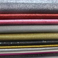 China Hot Sell Fashion Chunky Glitter Artificial Leather Fabric for Dresses Bag Shoe Hair Pin Decoration for sale