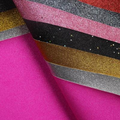 China High Quality Trendy Unique Ecofriendly Chunky Stylish Leather Chunky Glitter Fabric for sale