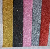China High Quality Trendy Unique Ecofriendly Chunky Stylish Leather Chunky Glitter Fabric for sale