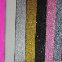 China High Quality Trendy Unique Ecofriendly Chunky Stylish Leather Chunky Glitter Fabric for sale