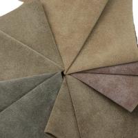 China Eco-friendly Luxury Cowhide Velvet High Quality PU Flocking Leather Fabric for Sofa Cover Decorative Bags Garments Outdoor Use for sale