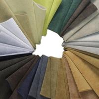 China High Quality Colorful Softness PU Flocking Leather Chamois Faux Artificial Synthetic Leather Fabric for Men Shoes for sale